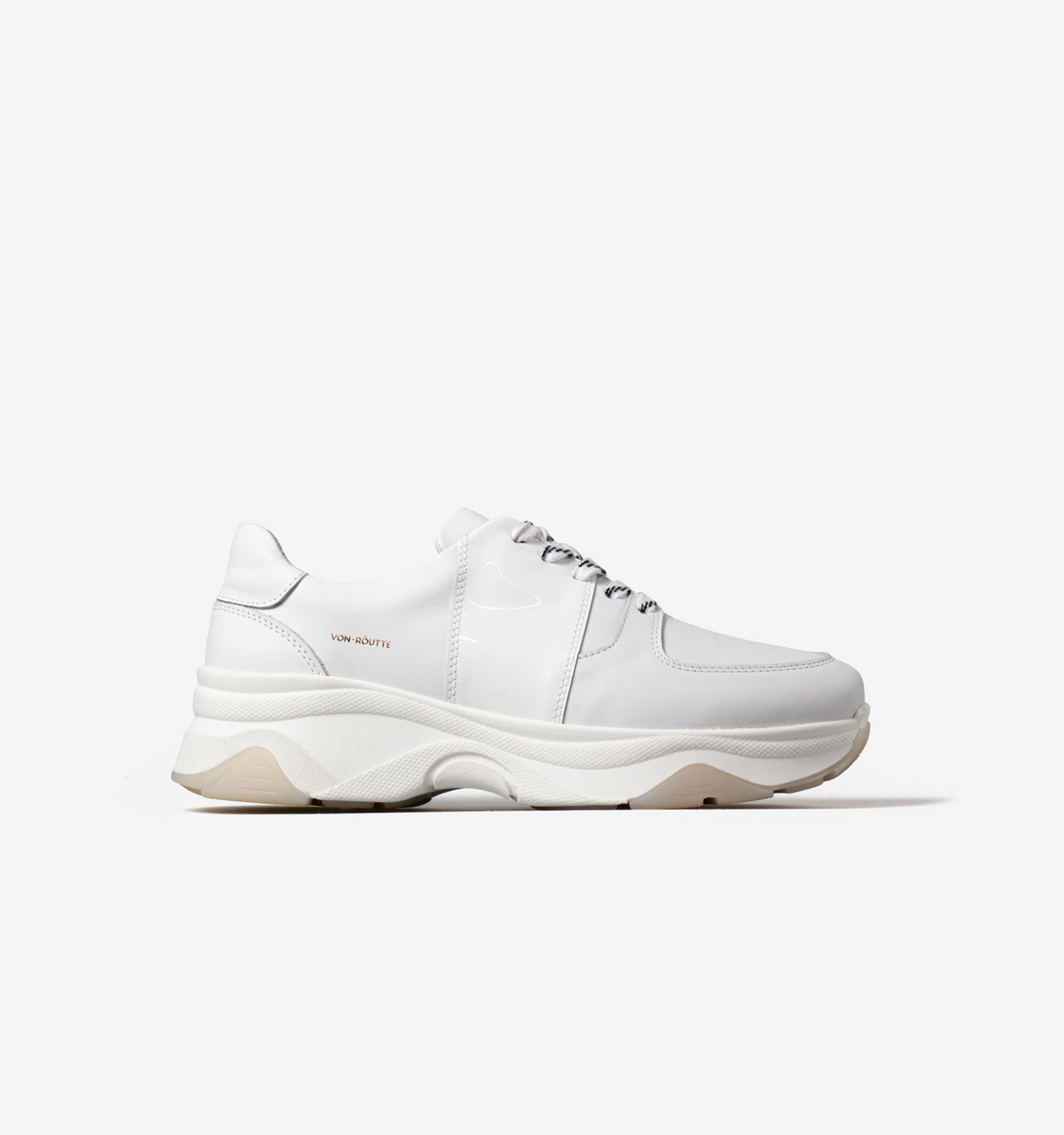 Von- Routte Austin Chuncky Sneakers White Patent – Alyzz K Boutique